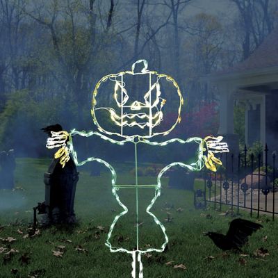 Pre-Lit Oversized Yard Scarecrow | Grandin Road
