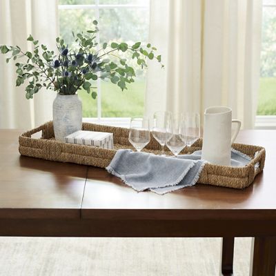 Sienna Rectangular Woven Tray | Grandin Road