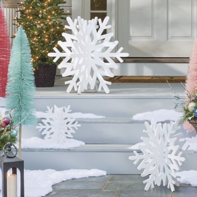 Porch Snowflakes, Set of 3 | Grandin Road