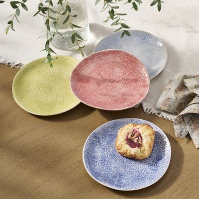 Lacy Handmade Side Plate, Set of Four | Grandin Road