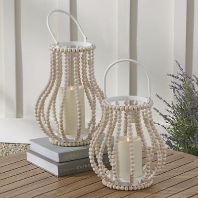 Coastal Beaded Lantern | Grandin Road