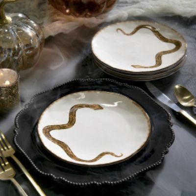 Slithering Snake Plate, Set of Four | Grandin Road