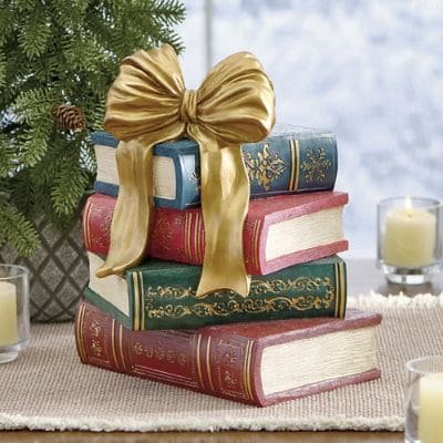 Vintage Christmas Book Stack | Grandin Road