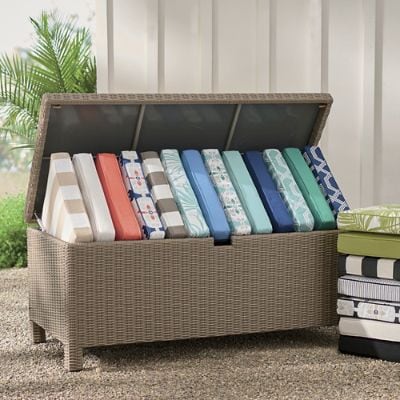 Portland Woven Outdoor Storage Chest | Grandin Road