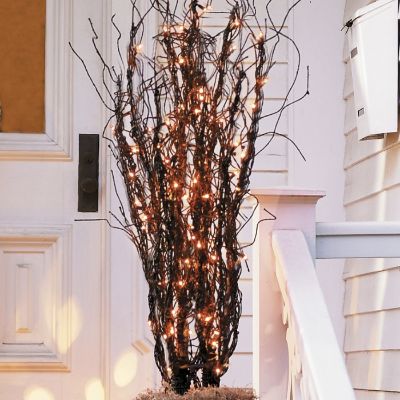 Set of Two 5' Pre-lit Halloween Spooky Twigs | Grandin Road