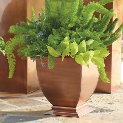 Copper Footed Outdoor Planters | Grandin Road
