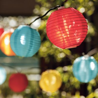 Solar Mini Lantern String Lights | Grandin Road