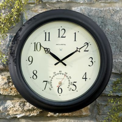 Radio-controlled Outdoor Clock and Thermometer | Grandin Road