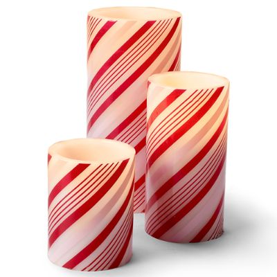 Martha Stewart Peppermint Stripe Candle | Grandin Road