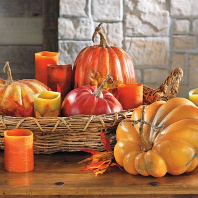 Set of Two Tuscan Pumpkins | Grandin Road