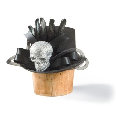 Skull Halloween Felt Hat | Grandin Road