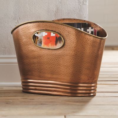 Copper Magazine Holder | Grandin Road