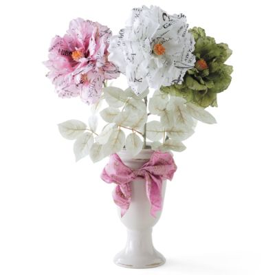Set of Three Poetic Peony Easter Stems | Grandin Road