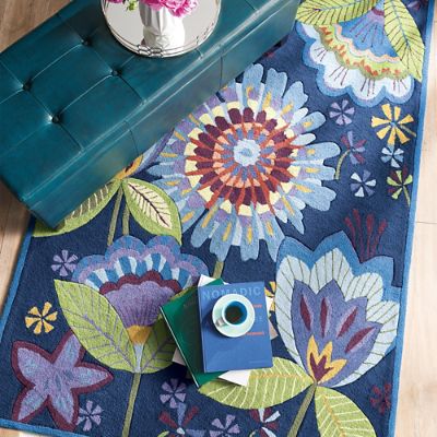 Hand-hooked Garden Indoor Area Rug | Grandin Road