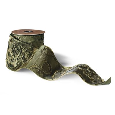 Green Soutache Taffeta Ribbon | Grandin Road