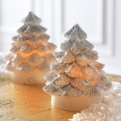 Set of Two Mini Battery-operated Trees | Grandin Road