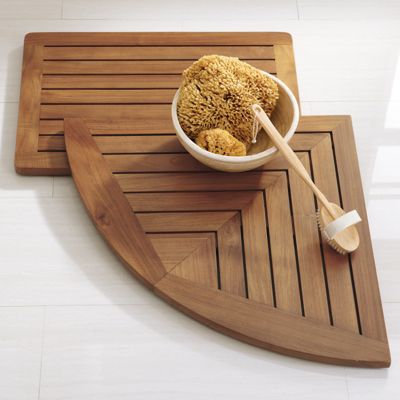 Teak Corner Mat | Grandin Road