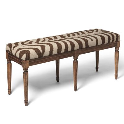 Zebra Naomi Kilim Bench | Grandin Road