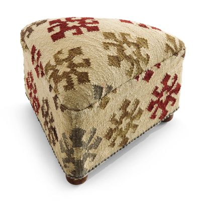 Sola Kilim Triangle Footstool | Grandin Road