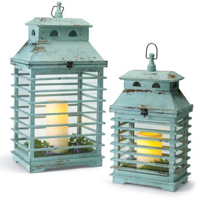 Set of Two Shutter Lanterns | Grandin Road