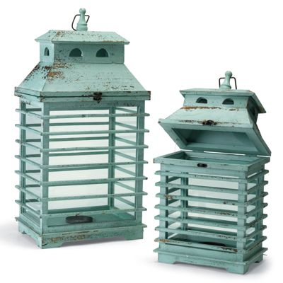Set of Two Shutter Lanterns | Grandin Road