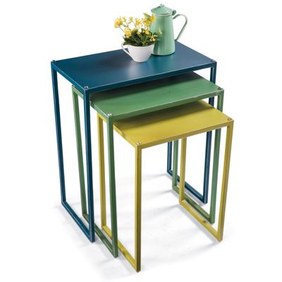 Set of Three Hailey Metal Nesting Tables | Grandin Road