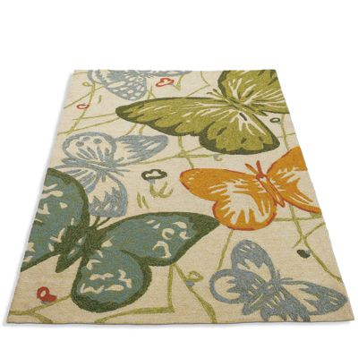 Butterfly Garden Outdoor Rug | Grandin Road