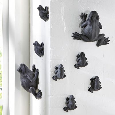 Set of Four Resin Frogs | Grandin Road