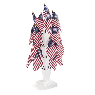 Wooden Flagstand with 25 Flags | Grandin Road