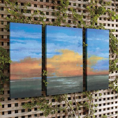 Sunset Triptych Outdoor Art | Grandin Road