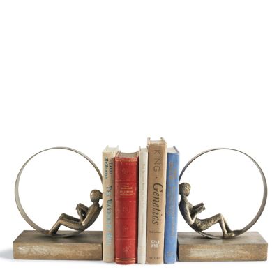 Set of Two Reader Bookends | Grandin Road