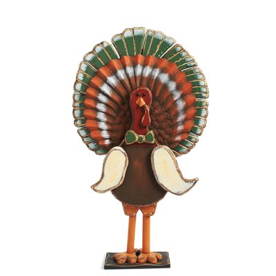 Artisan Wooden Turkey Figure | Grandin Road