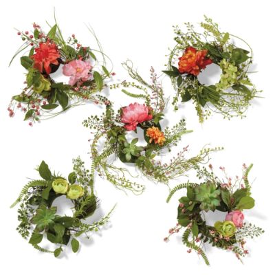 Set of Five Spring Blossom Candle Rings | Grandin Road