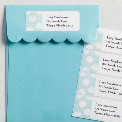Shells Return Address Labels | Grandin Road
