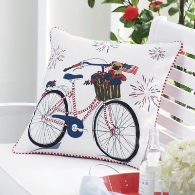 Summertime Bike Reversible Pillow | Grandin Road