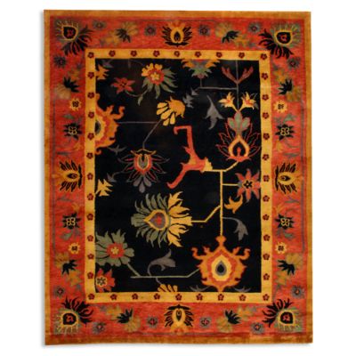 Ancient Weave Area Rug in Black & Red | Grandin Road