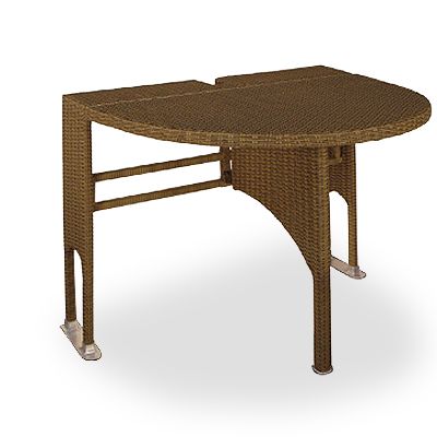 36-inch Half-round Adena Wicker Table | Grandin Road