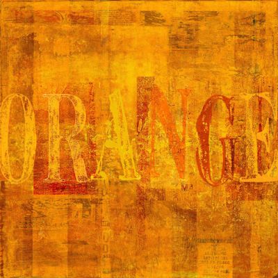 Orange Color Blocks Wall Art | Grandin Road