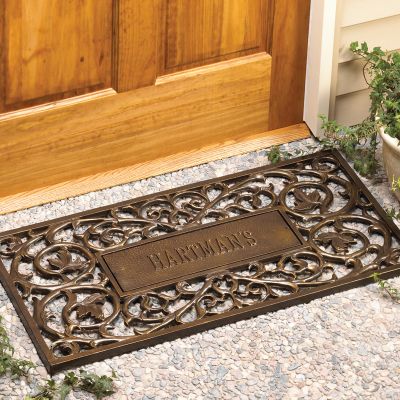 Personalized Filigree Door Mat | Grandin Road