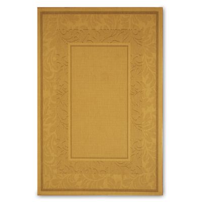 Leaf Scroll Border Outdoor Area Rug | Grandin Road