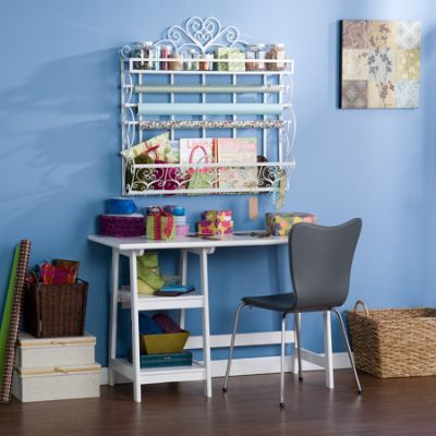 Decorative Wall-mount Craft Storage Rack | Grandin Road
