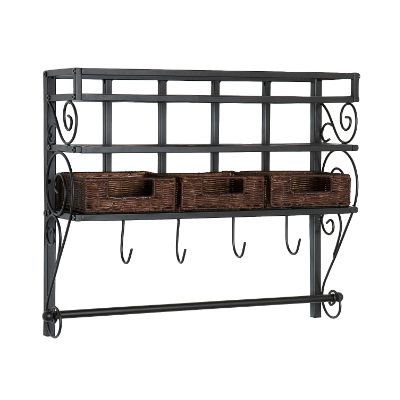 Wall-mount Craft Storage Rack with Baskets | Grandin Road
