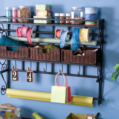 Scroll Wall-mount Craft Storage Rack | Grandin Road