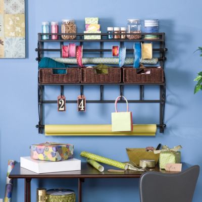 Scroll Wall-mount Craft Storage Rack | Grandin Road
