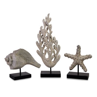 Set of Three Seaside Statues | Grandin Road