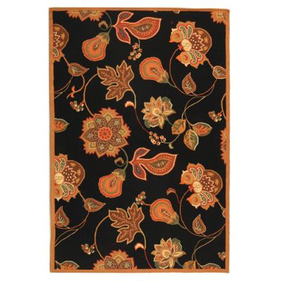 Chelsea Black & Orange Rug | Grandin Road