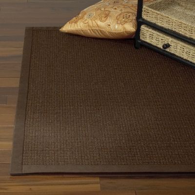 Solid Chocolate Jumbo Boucle Sisal Rug | Grandin Road