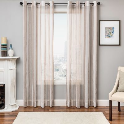 Giada Striped Sheer Drapery Panel | Grandin Road