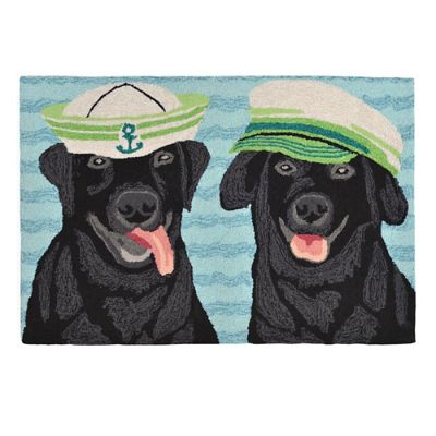Black Labs Salty Dogs Door Mat | Grandin Road