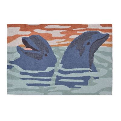 Dolphins Outdoor Rug | Grandin Road